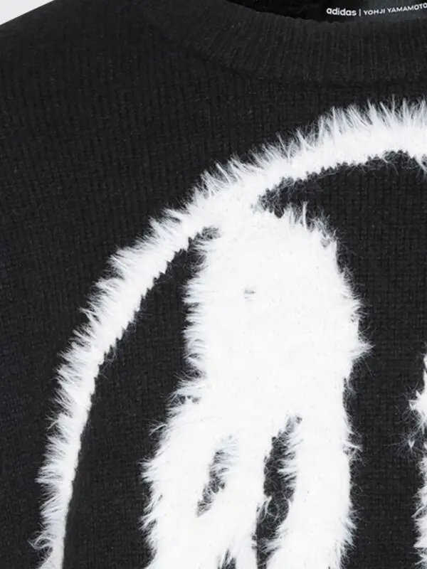 Y3 Chito Graphic Print Viscose Blend Crewneck Sweater