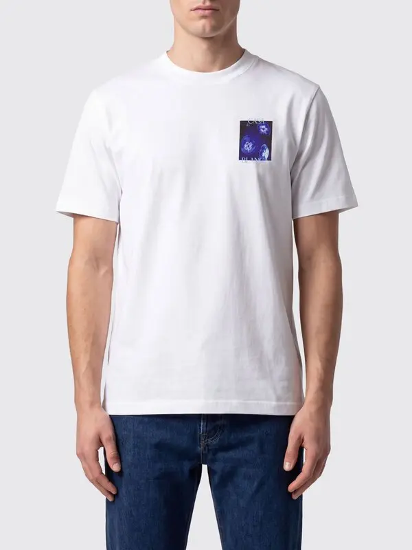 Casablanca Graphic Print Organic Cotton Crew-neck T-shirt - White 1