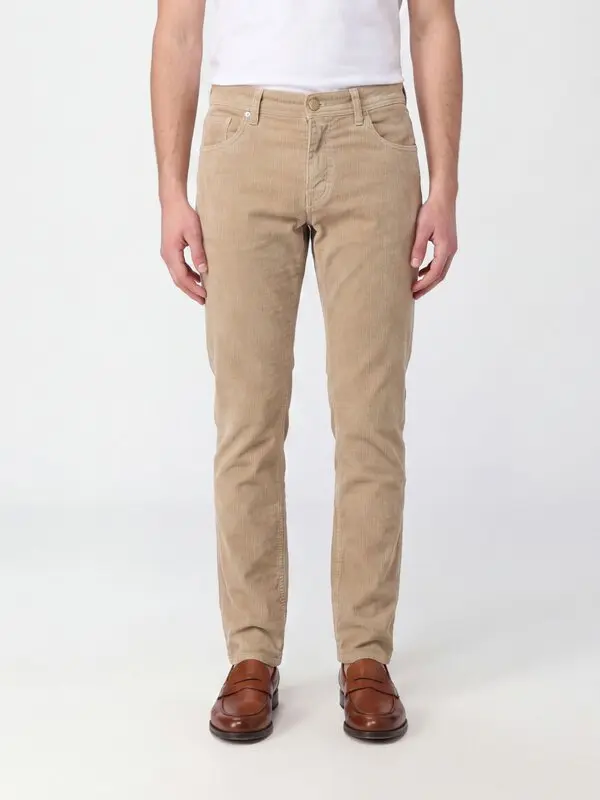 Jacob Cohen Slim Fit Cotton Blend Corduroy Pants - Brown