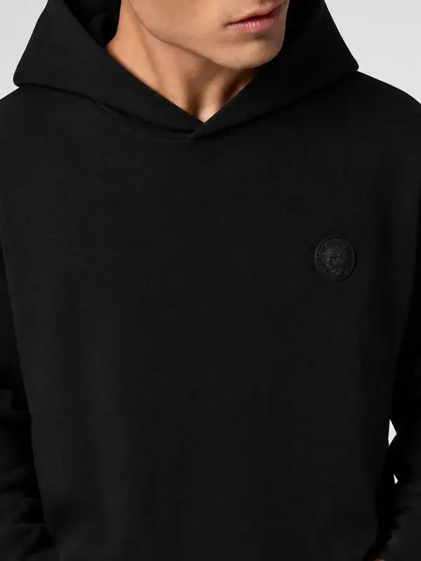 PLEIN SPORT Raw-edge Cotton Hoodie
