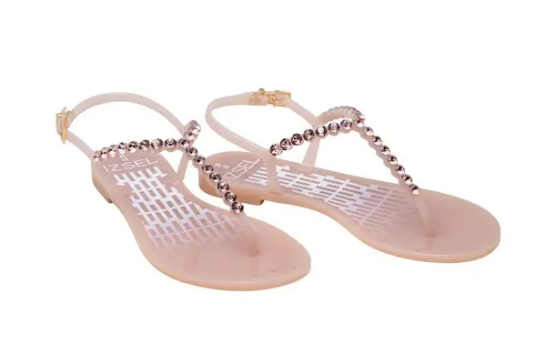 IZSEL Neutrals Bianca Sandal In Nude