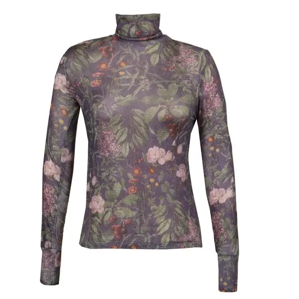 FLORA BY ALEXANDRIA Olivia Turtleneck In Stormy Gray