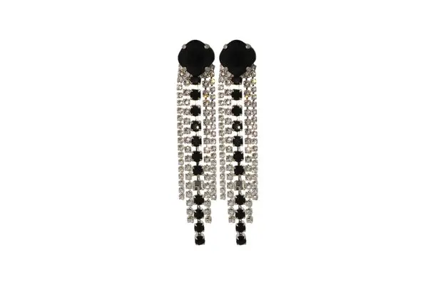 VICKISARGE Neutrals / Black / Silver The Black Shooting Stars In Platinum