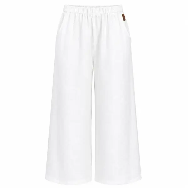 IDYLLO Linen Wide Trousers / Pants With Pockets