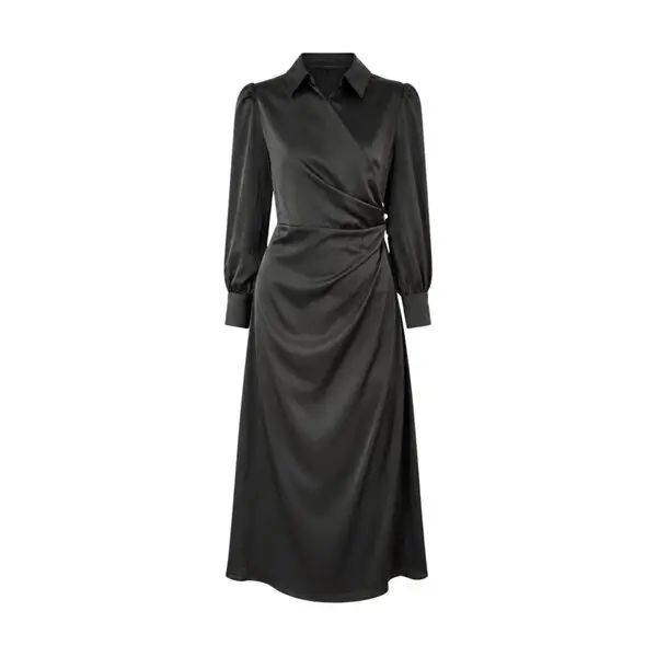 JOHN ABGIN Satin Pearl Detail Maxi Dress