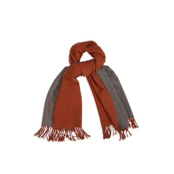 Saachi Solid Fringe Reversible Scarf