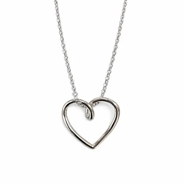 PEARL CODE Open Heart Pendant Necklace