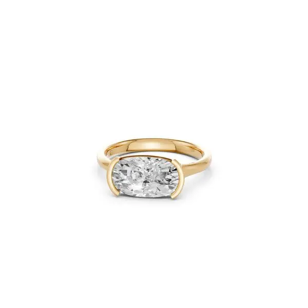AYA FINE JEWELRY Elara 2 Carat Cushion Igi Certified Lab Grown Diamond Solitaire Engaget Ring In Gold - Yellow