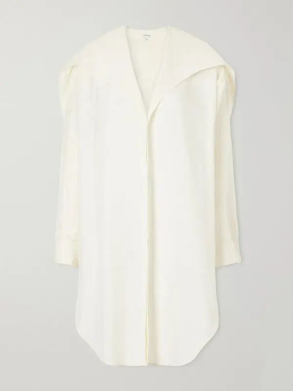 Bottega Veneta Silk Mini Dress - Neutrals