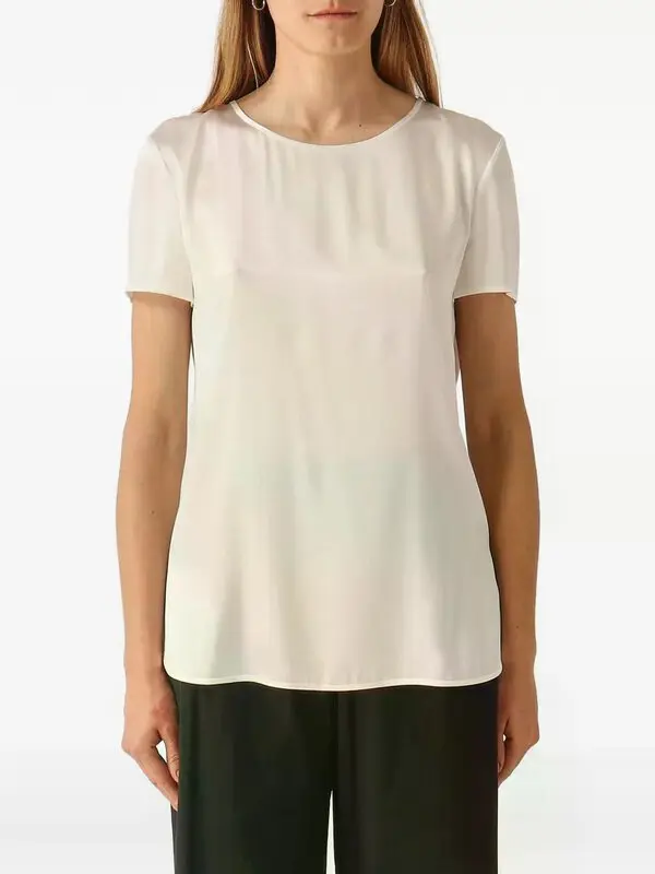 Max Mara Satin-finish Short-sleeve Top