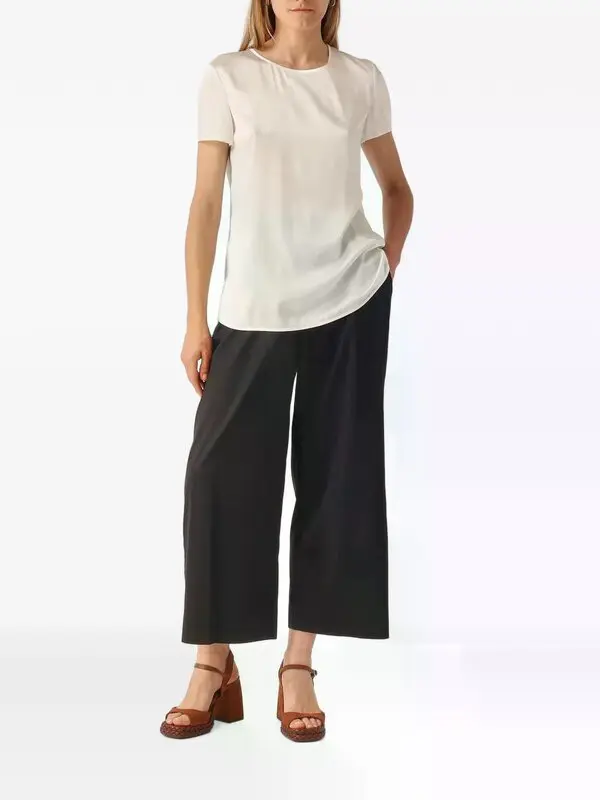 Max Mara Satin-finish Short-sleeve Top