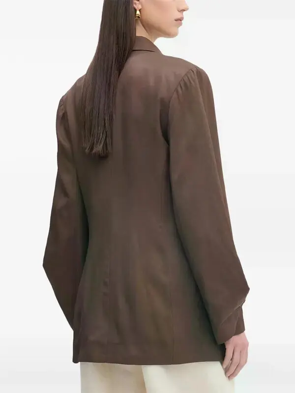 HAVEONE Single-breasted Puff-sleeve Blazer
