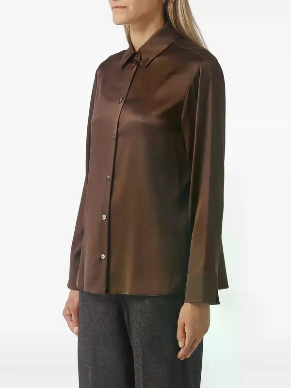 Max Mara Satin-finish Button-up Shirt