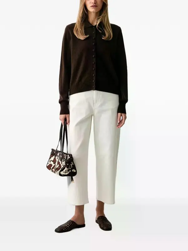 VICOLO Button-up Polo-collar Cardigan