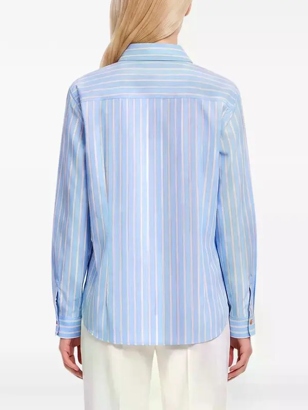 FORTE_FORTE Striped Peter Pan Collar Shirt