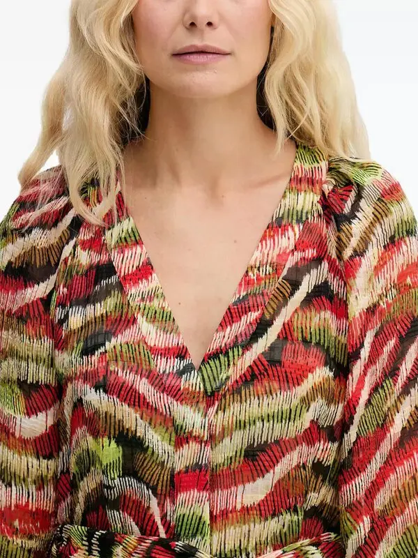 Lola Casademunt Abstract-print Belted Maxi Dress