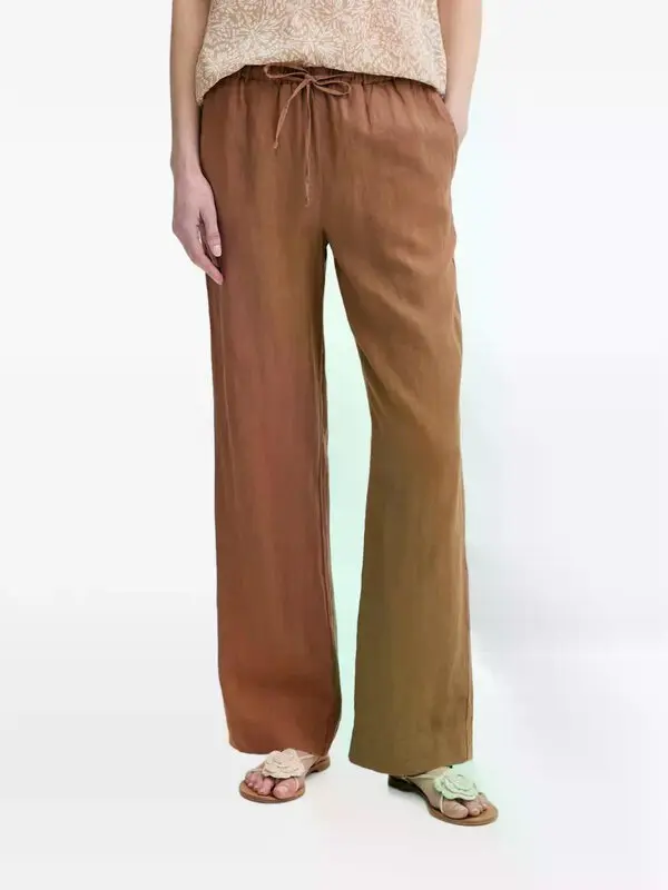 Marc O'polo Drawstring Wide-leg Cotton Trousers - Brown