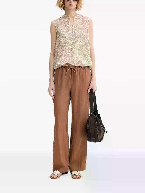 Marc O'polo Drawstring Wide-leg Cotton Trousers