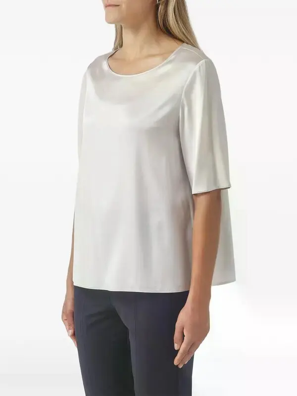 Max Mara Satin-finish Short-sleeve Top