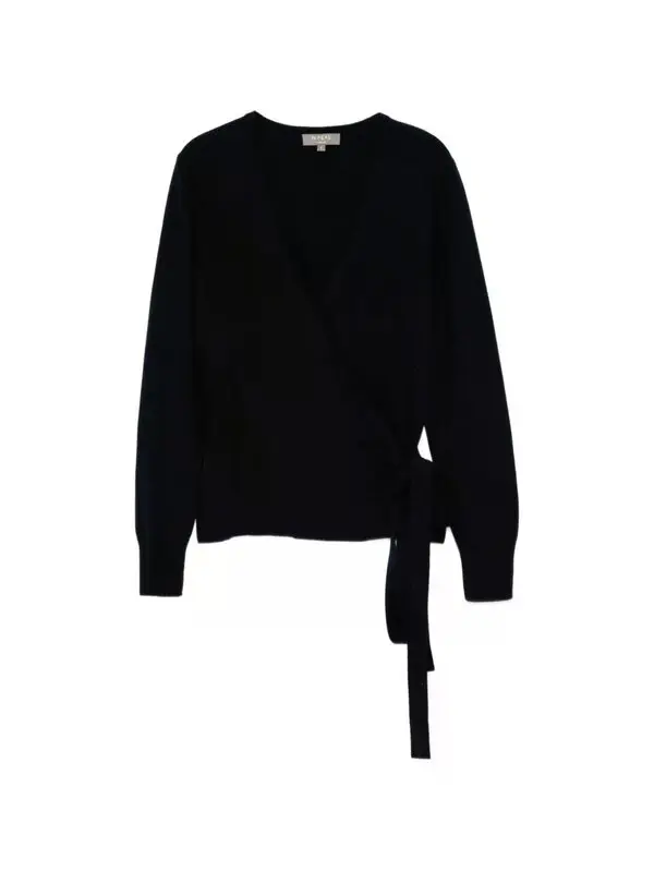N.peal Arabella Wrap Cardigan - Black