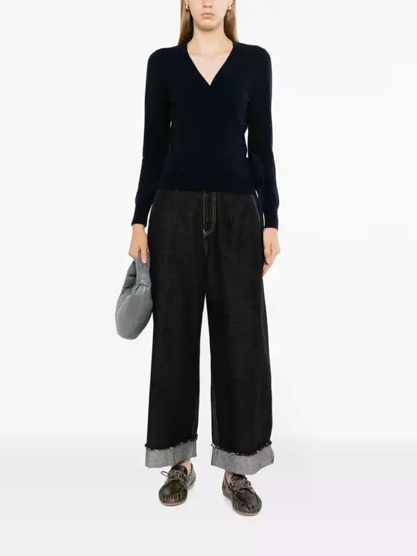 N.peal Arabella Wrap Cardigan - Black