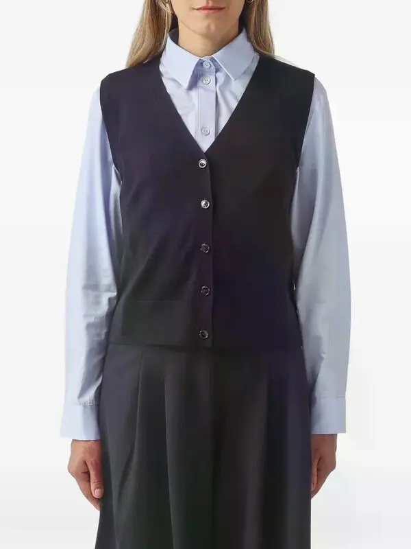 Max Mara V-neck Button-up Vest