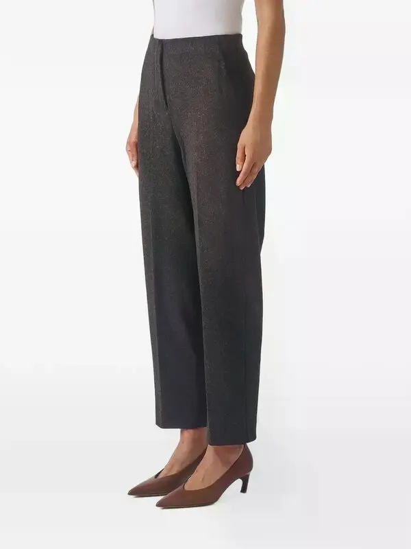 Max Mara Mélange-effect Straight-leg Trousers