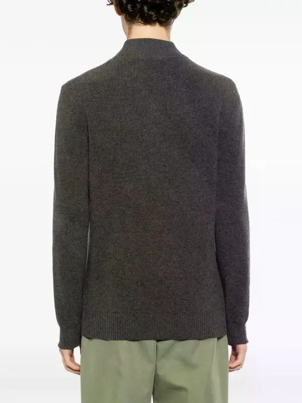 N.peal Ribbed Half-zip Jumper