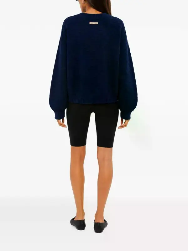 IZAAK AZANEI Bow-detail Popcorn-knit Cardigan