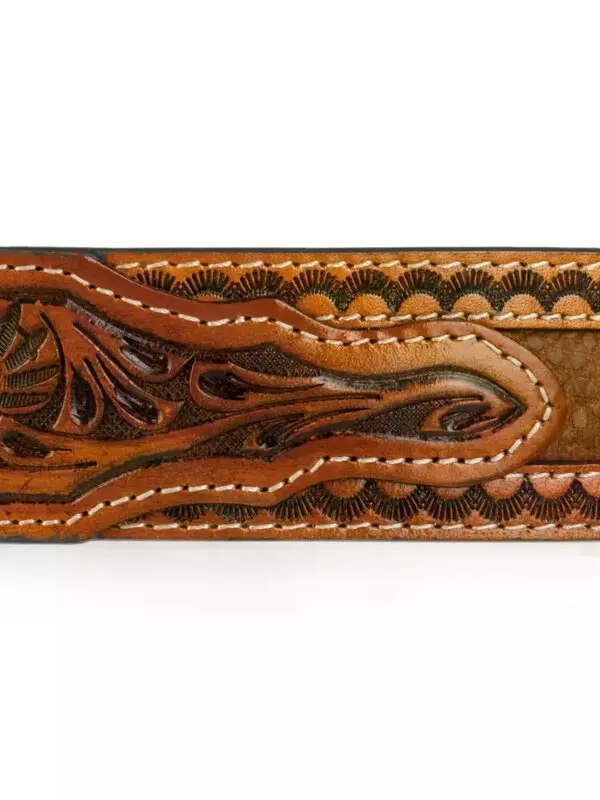 Stetson Tooled-leather Western Belt
