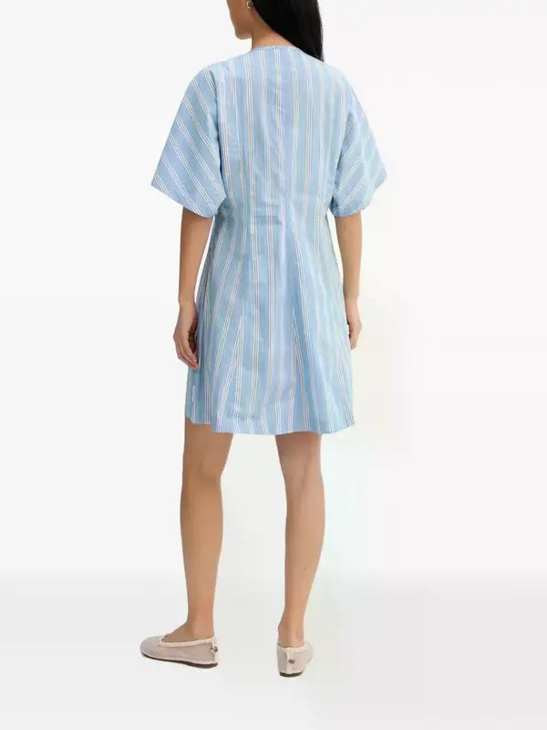 Marc O'polo Striped Short-sleeve Cotton Mini Dress