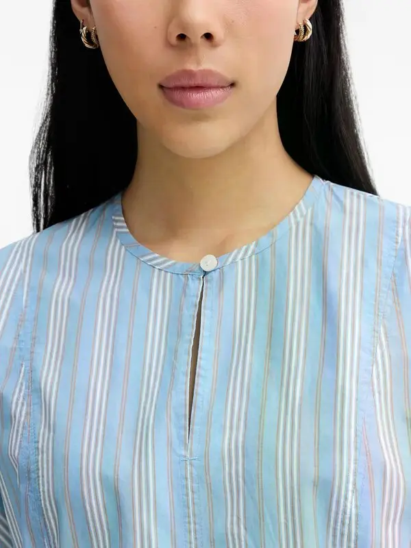 Marc O'polo Striped Short-sleeve Cotton Mini Dress