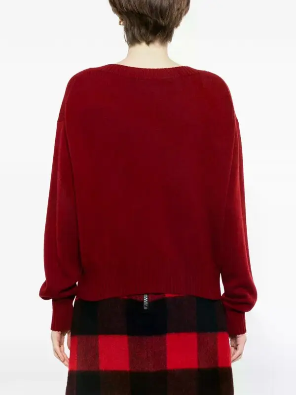 N.peal Crop Boat-neck Sweater