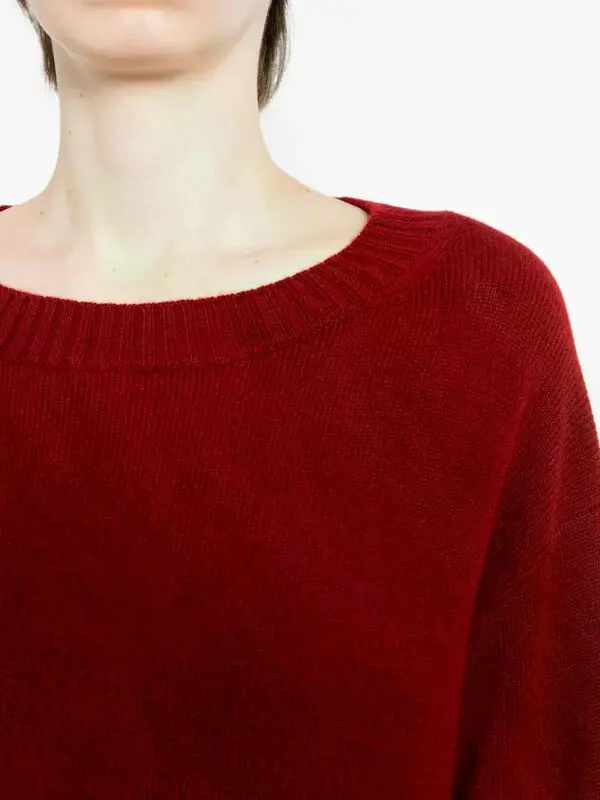 N.peal Crop Boat-neck Sweater