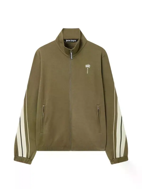 Palm Angels Palm Tree Striped Track Jacket