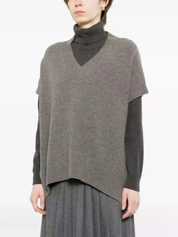 N.peal Honeycomb Sleeveless V-neck Top