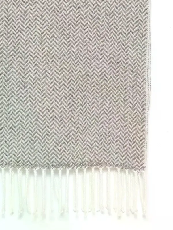 N.peal Herringbone-woven Cashmere Scarf