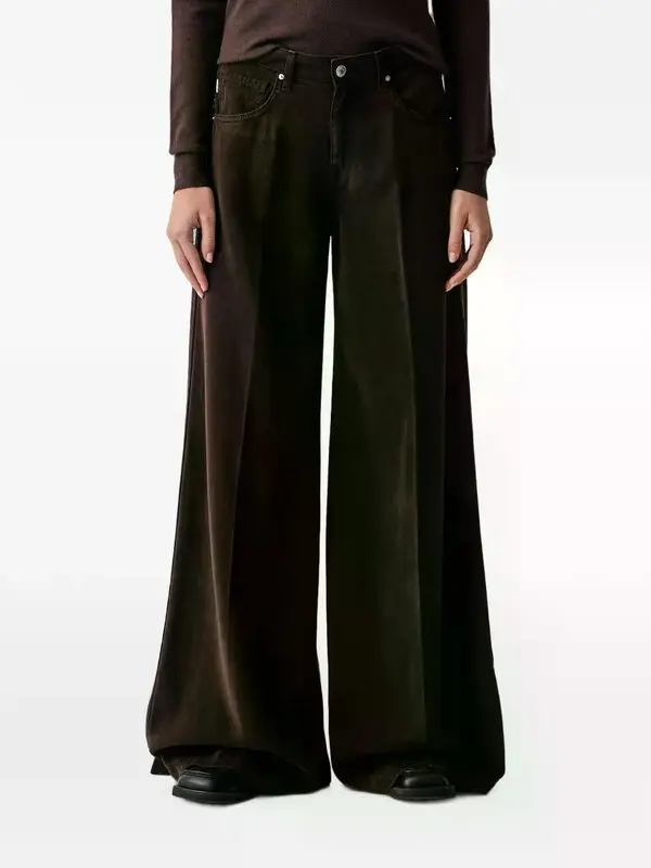 VICOLO Wide-leg Trousers - Brown