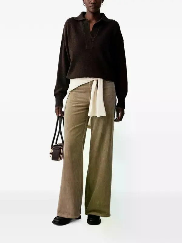 VICOLO Polo-collar Knitted Sweater