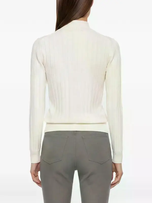 Tagliatore Ribbed-knit High-neck Sweater - Neutrals