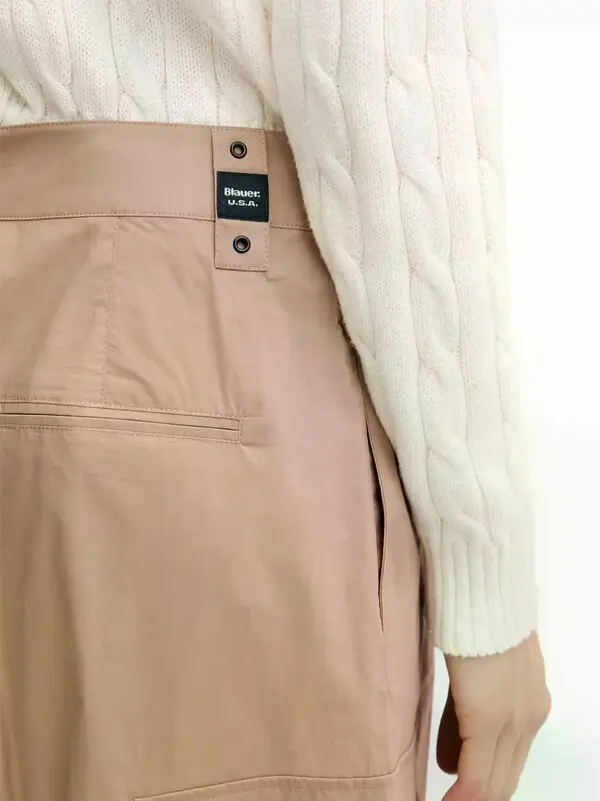 BLAUER. Pleated Cargo Palazzo Pants