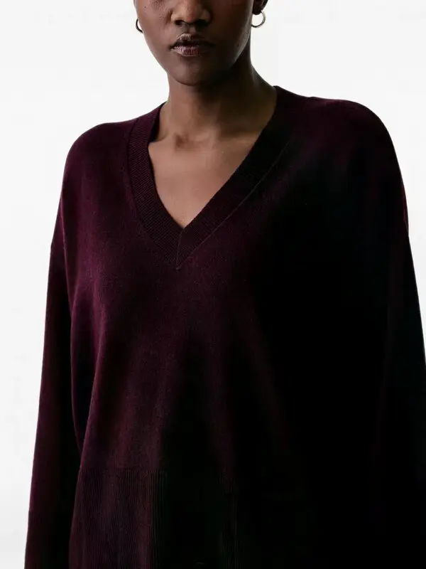 VICOLO V-neck Ribbed-trim Sweater