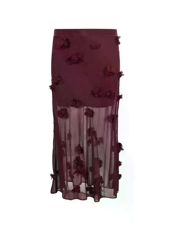 Simkhai Cora Floral-appliqué Skirt
