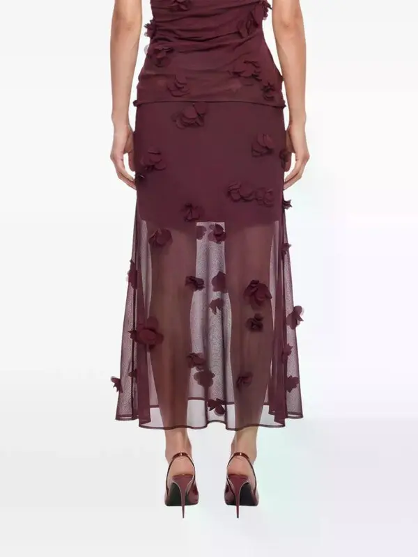 Simkhai Cora Floral-appliqué Skirt