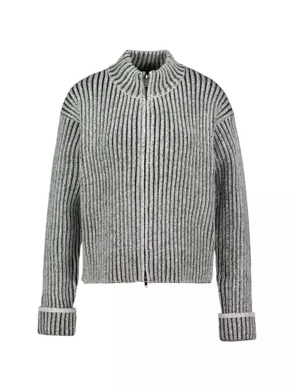 Rains Sapa Ribbed-knit Zip-up Cardigan
