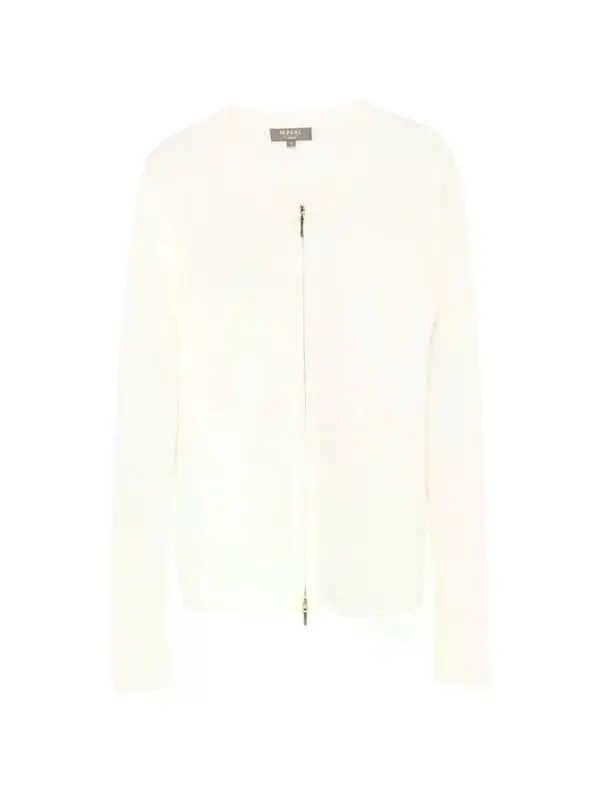 N.peal Ribbed Zip-up Cardigan
