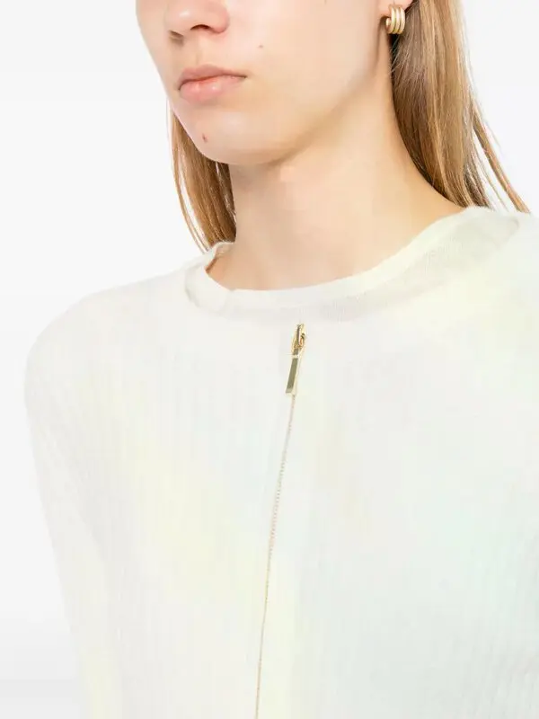 N.peal Ribbed Zip-up Cardigan