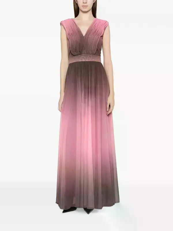 Ermanno Scervino Degradé-effect Pleated Maxi Dress