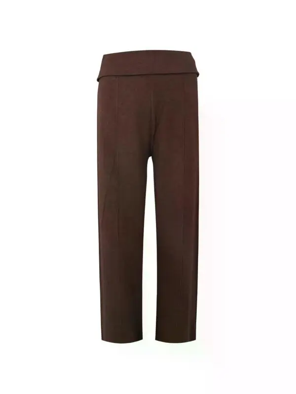 IZAAK AZANEI Foldover Pin-tucked Trousers