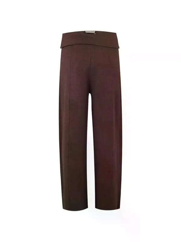 IZAAK AZANEI Foldover Pin-tucked Trousers